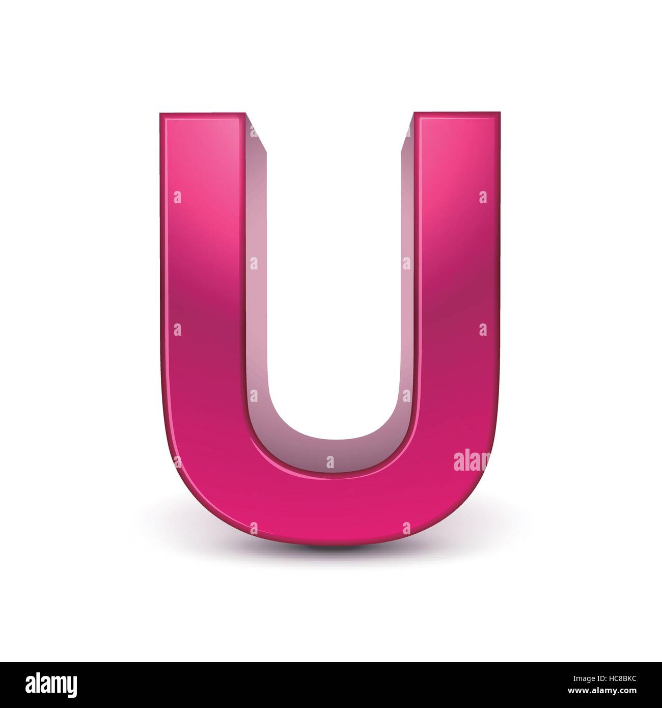 3d pink letter U isolated white background Stock Vector Image & Art - Alamy