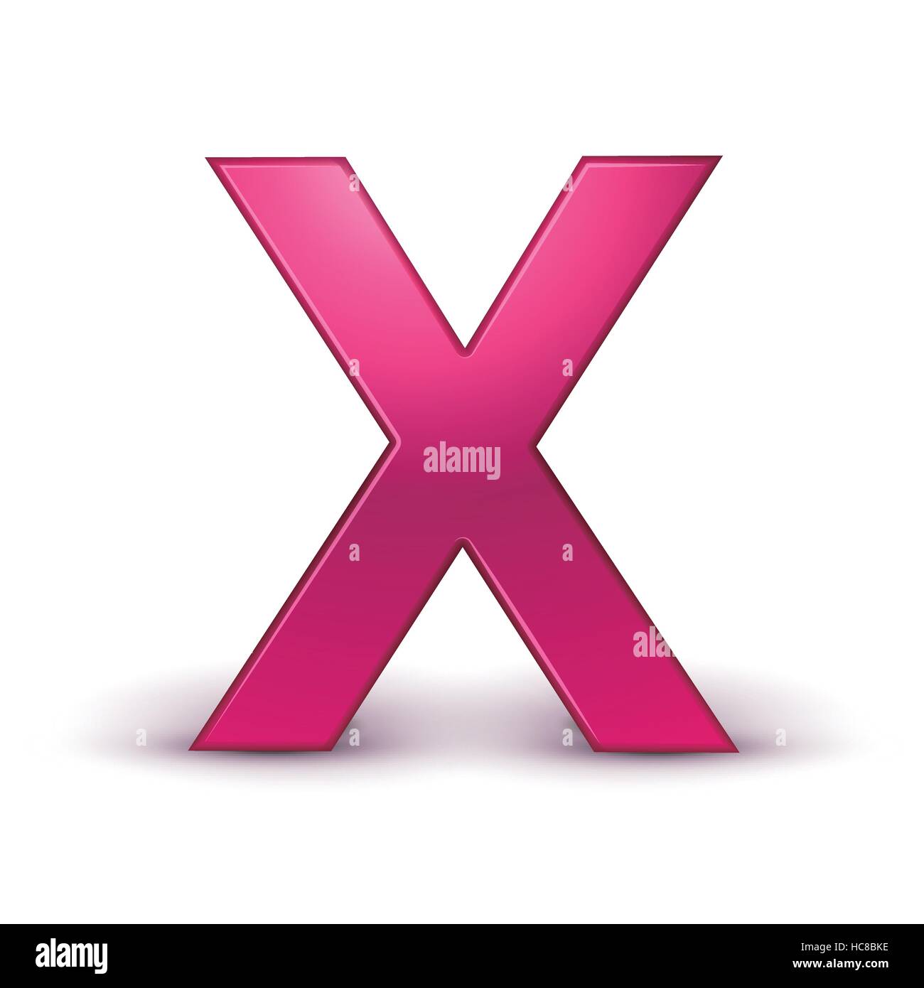 3d pink letter X isolated white background Stock Vector Image & Art - Alamy