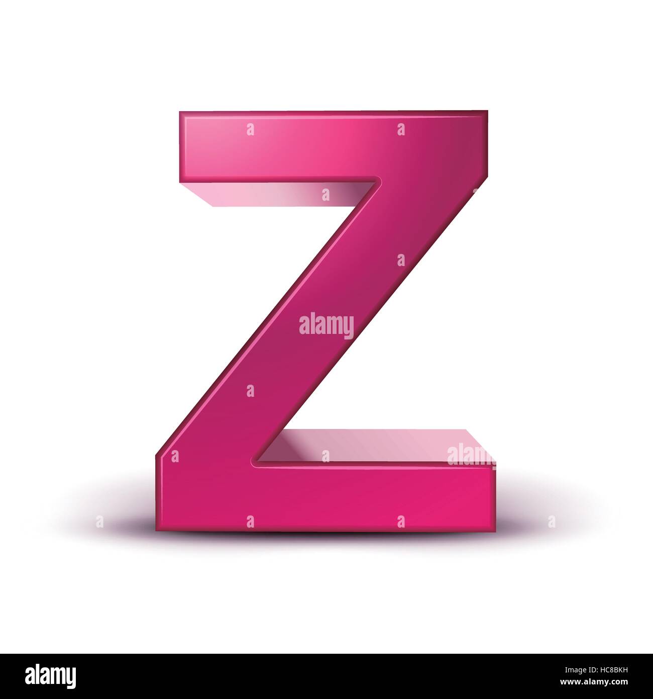3d pink letter Z isolated white background Stock Vector Image & Art - Alamy