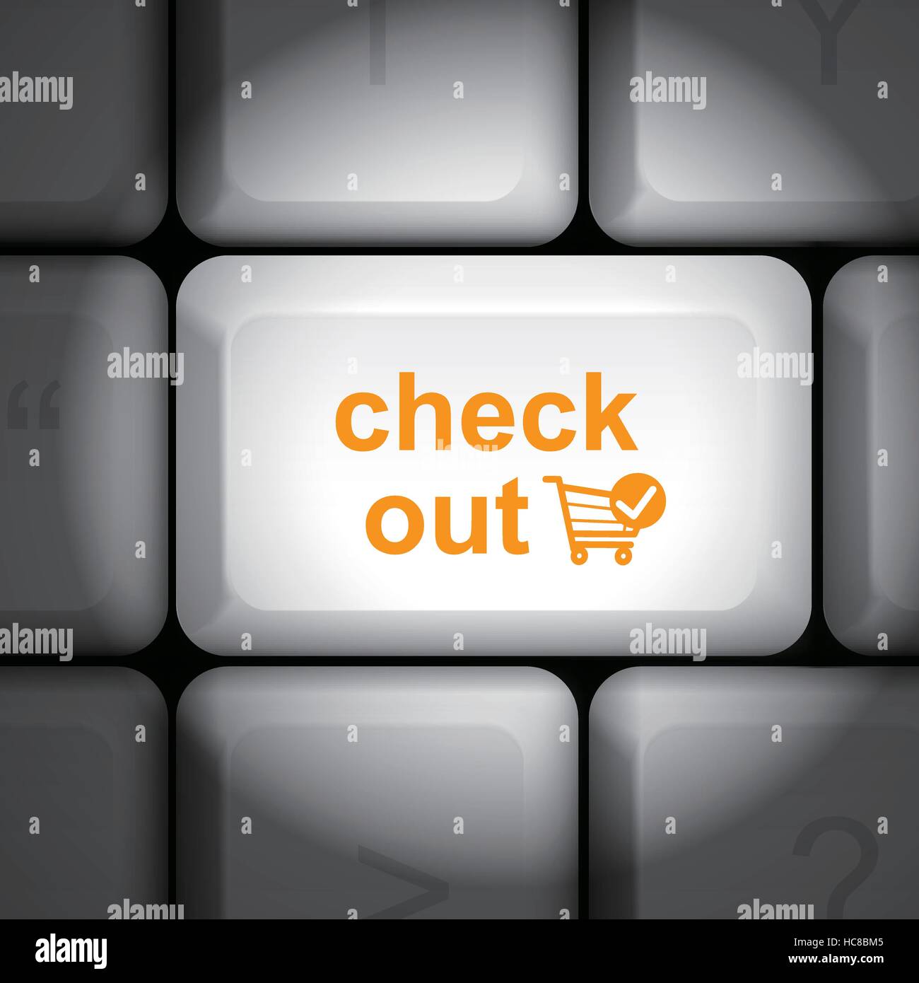 message on keyboard enter key, for check out concepts Stock Vector ...