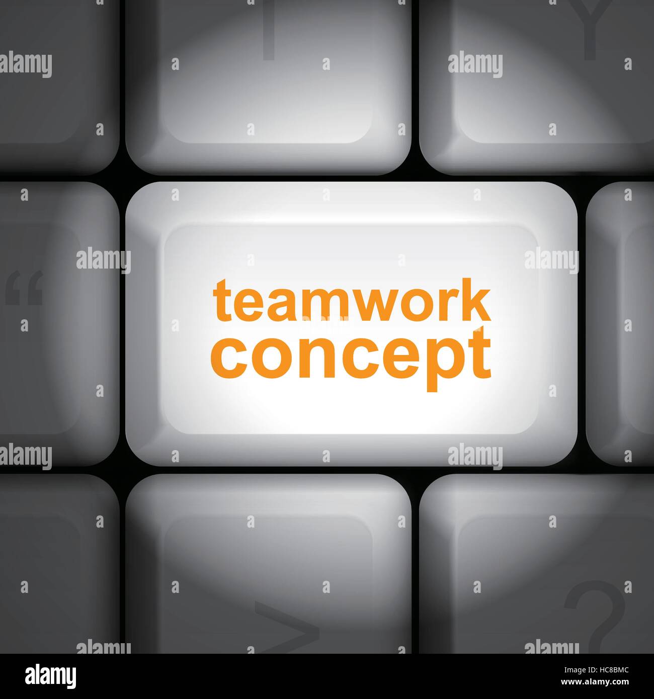 message on keyboard enter key, for teamwork concepts Stock Vector Image ...