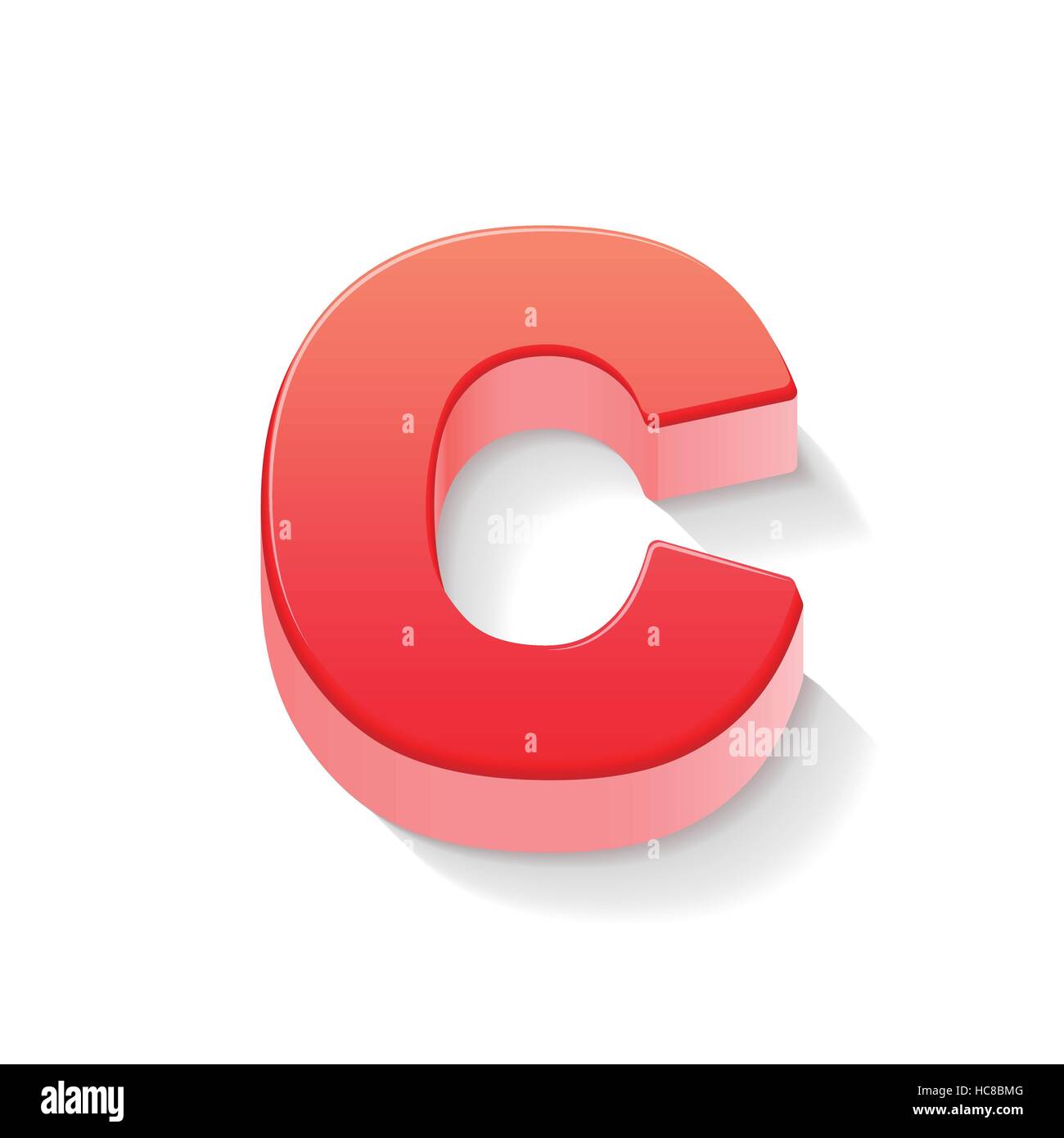 3d red letter C isolated white background Stock Vector Image & Art - Alamy