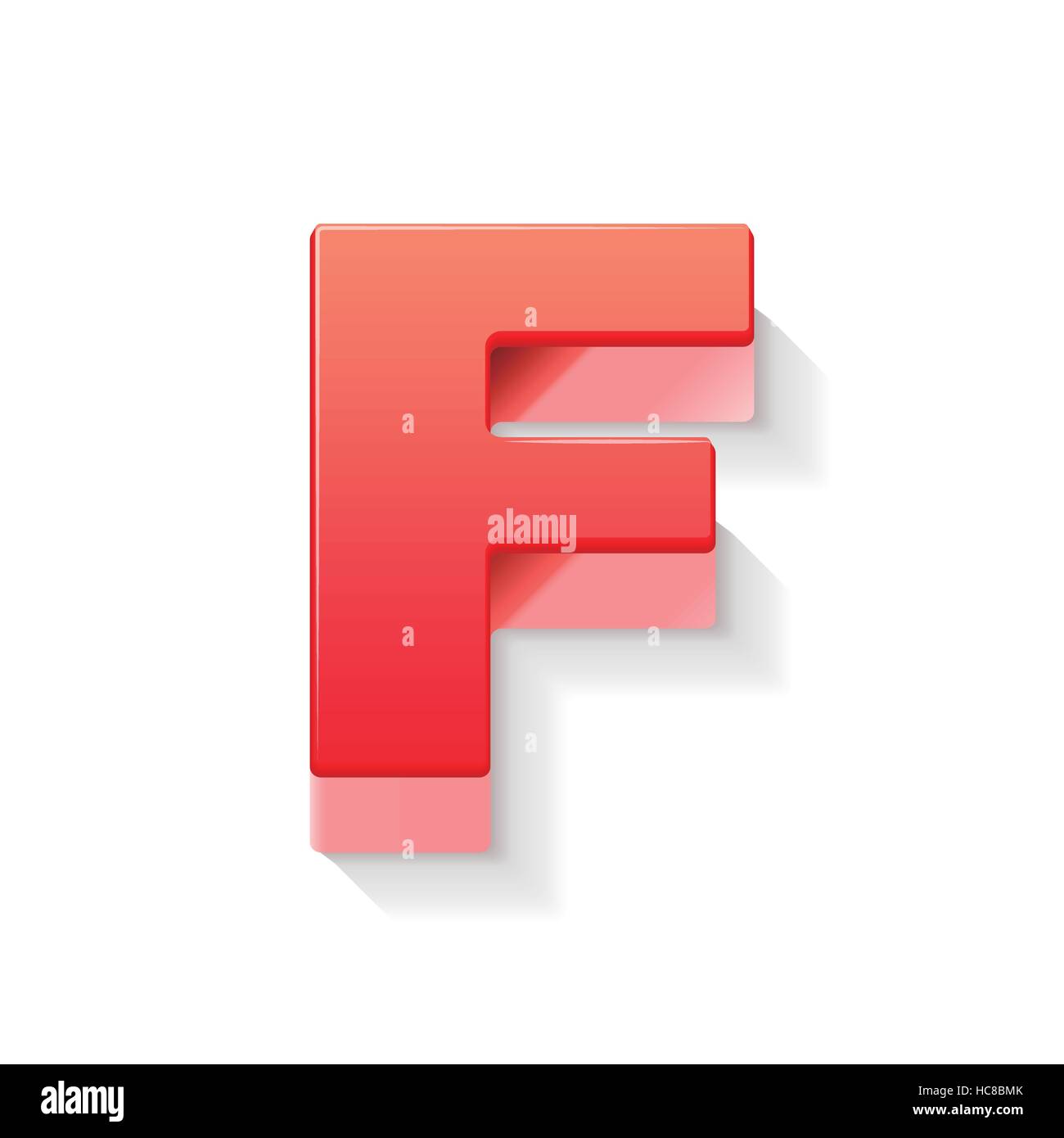 3d red letter F isolated white background Stock Vector Image & Art - Alamy