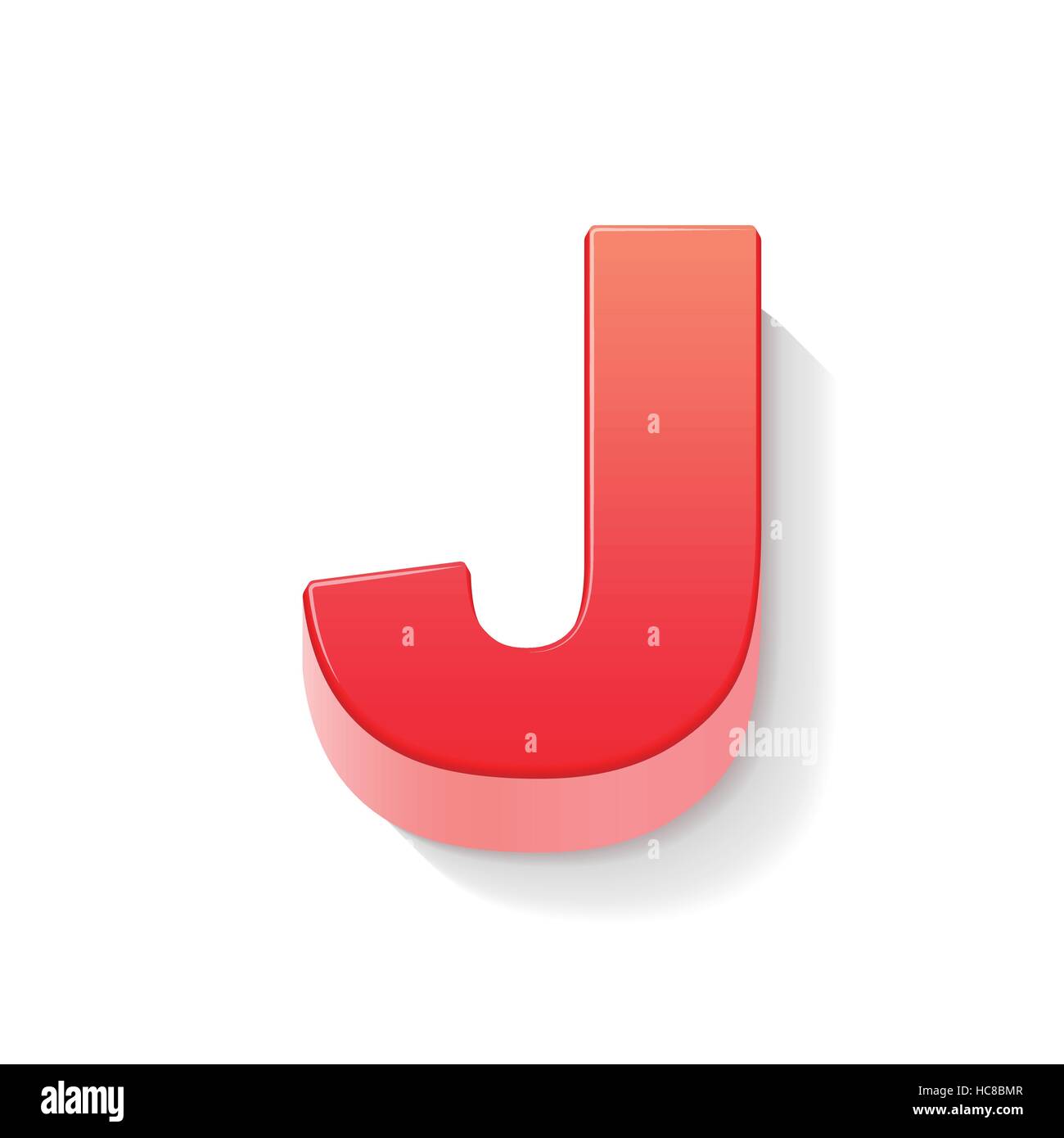 3d red letter J isolated white background Stock Vector Image & Art - Alamy