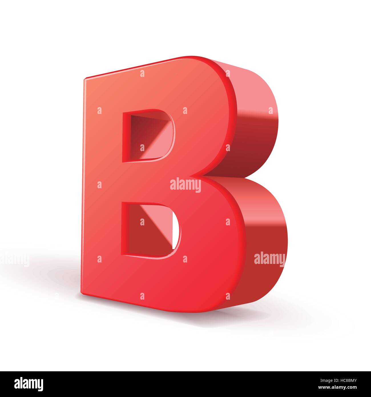 3d red letter B isolated white background Stock Vector Image & Art - Alamy