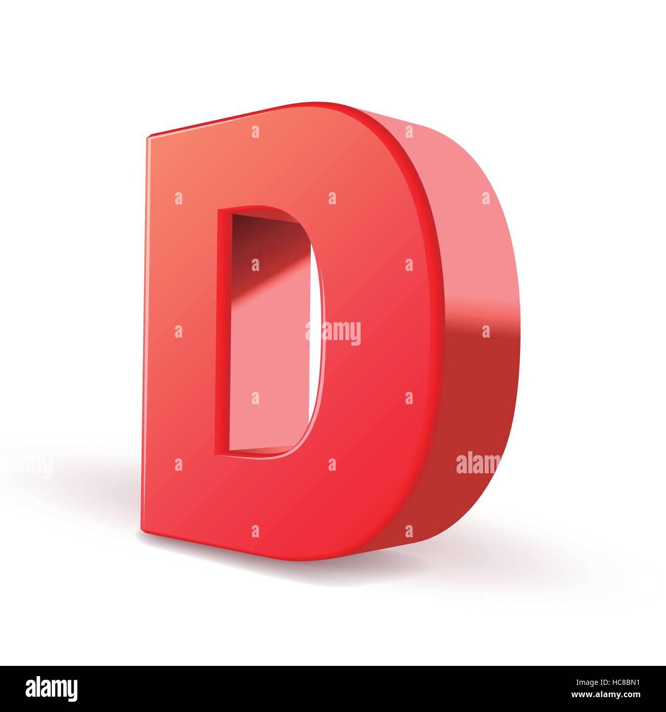 3d red letter D isolated white background Stock Vector Image & Art - Alamy