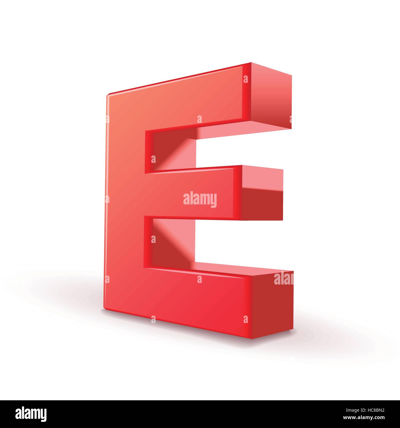 3d red letter E isolated white background Stock Vector Image & Art - Alamy