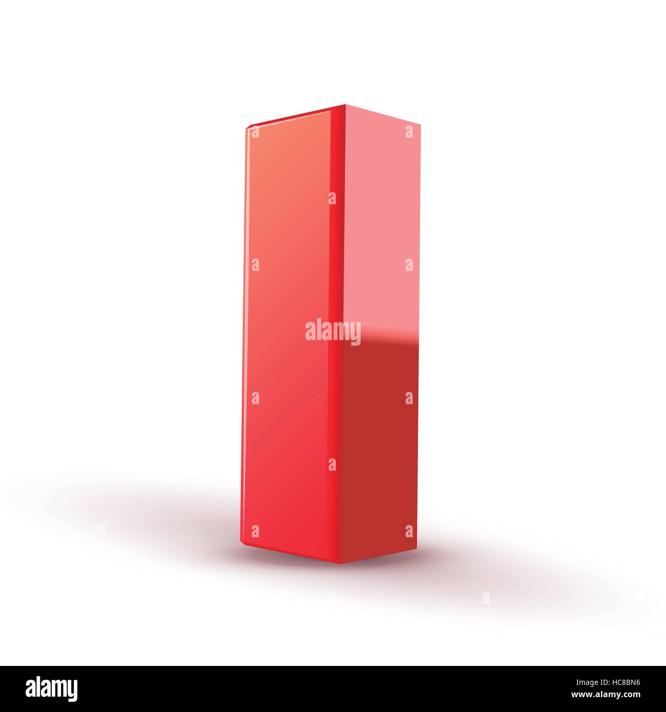 3d red letter I isolated white background Stock Vector Image & Art - Alamy
