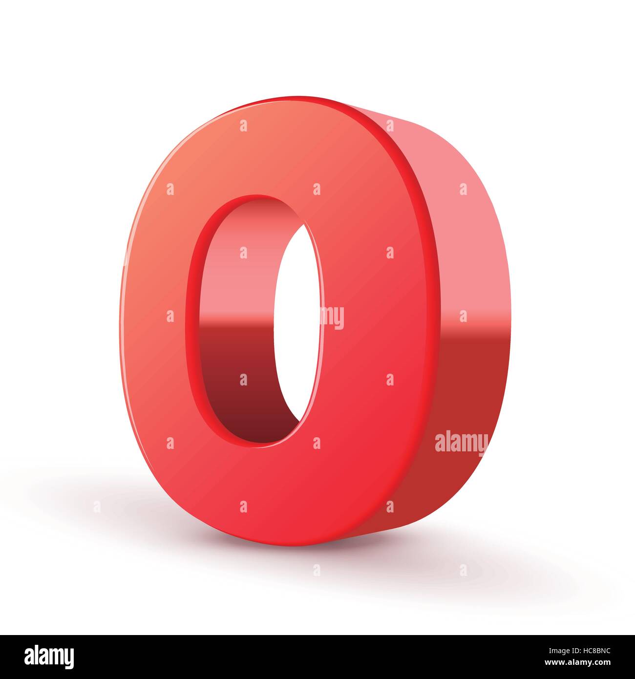 3d red letter O isolated white background Stock Vector Image & Art - Alamy