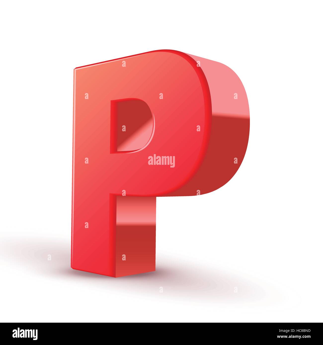 3d red letter P isolated white background Stock Vector Image & Art - Alamy