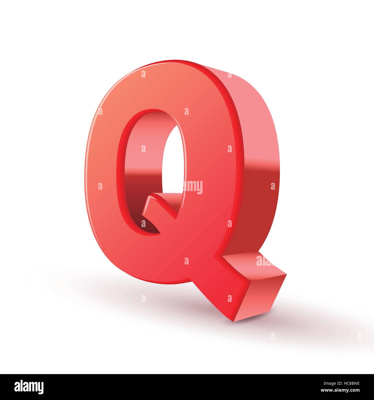 3d red letter Q isolated white background Stock Vector Image & Art - Alamy