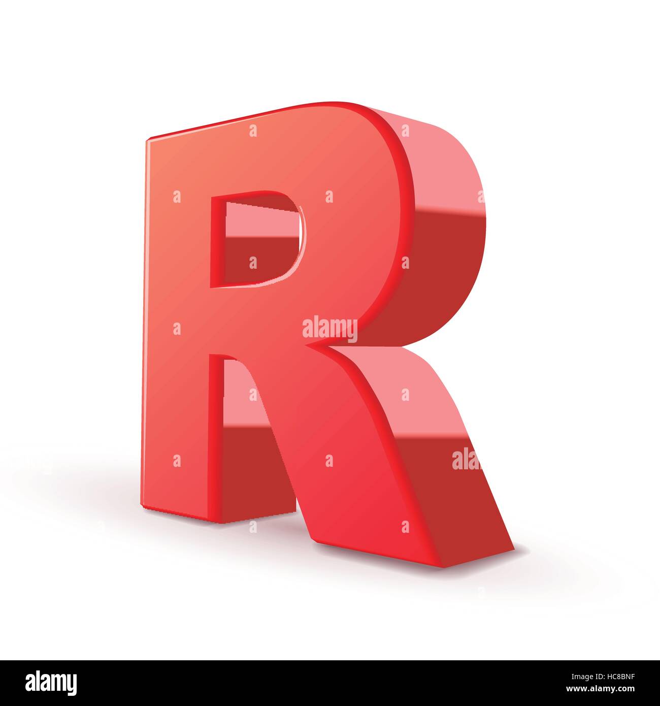 3d red letter R isolated white background Stock Vector Image & Art - Alamy
