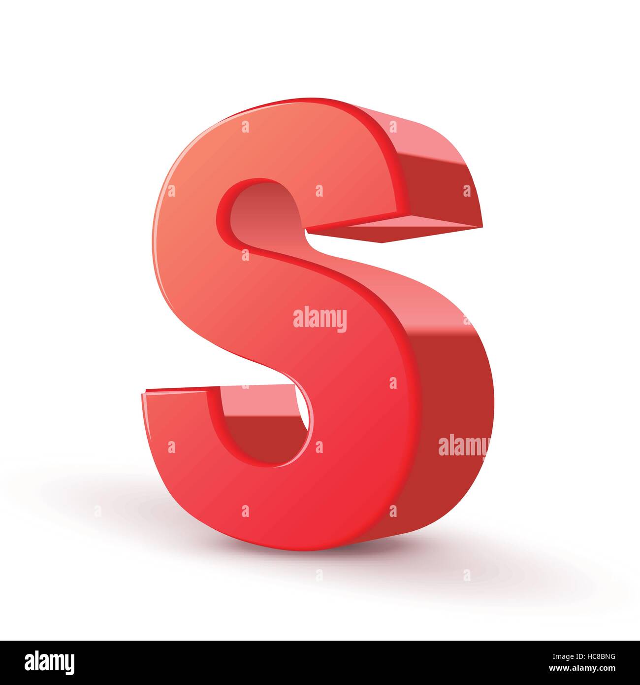 3d red letter S isolated white background Stock Vector Image & Art - Alamy