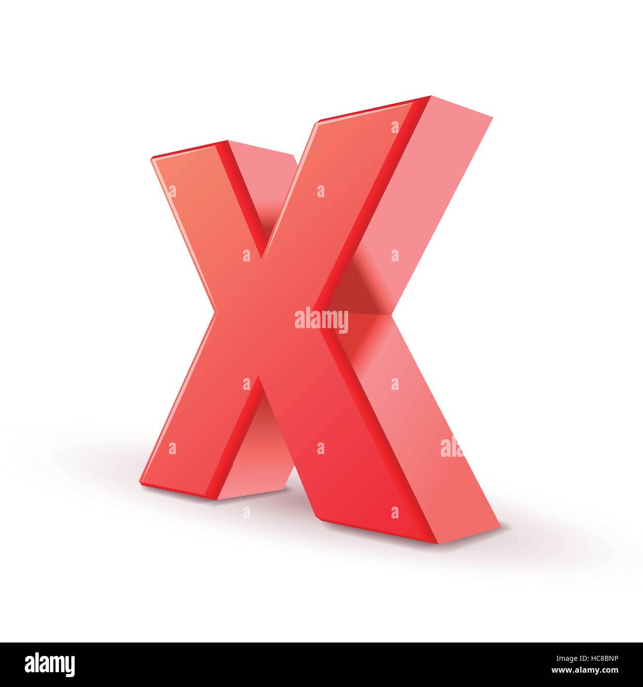 3d red letter X isolated white background Stock Vector Image & Art - Alamy