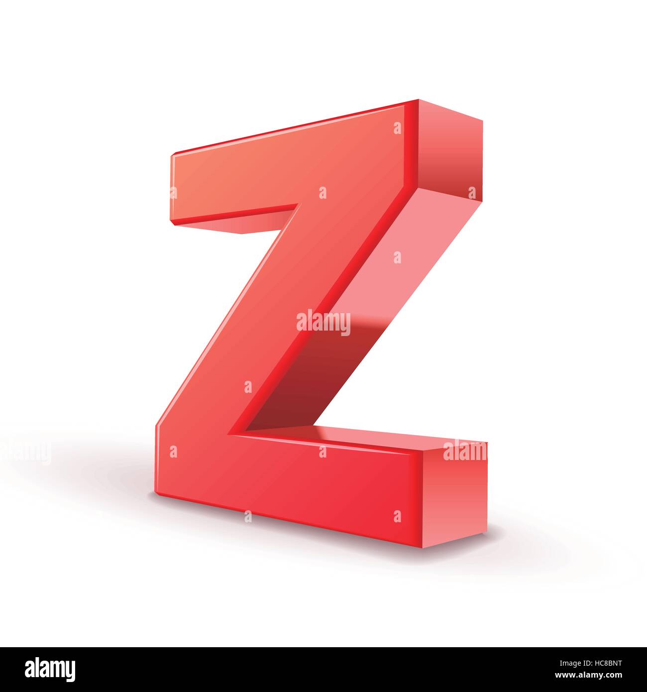 3d red letter Z isolated white background Stock Vector Image & Art - Alamy