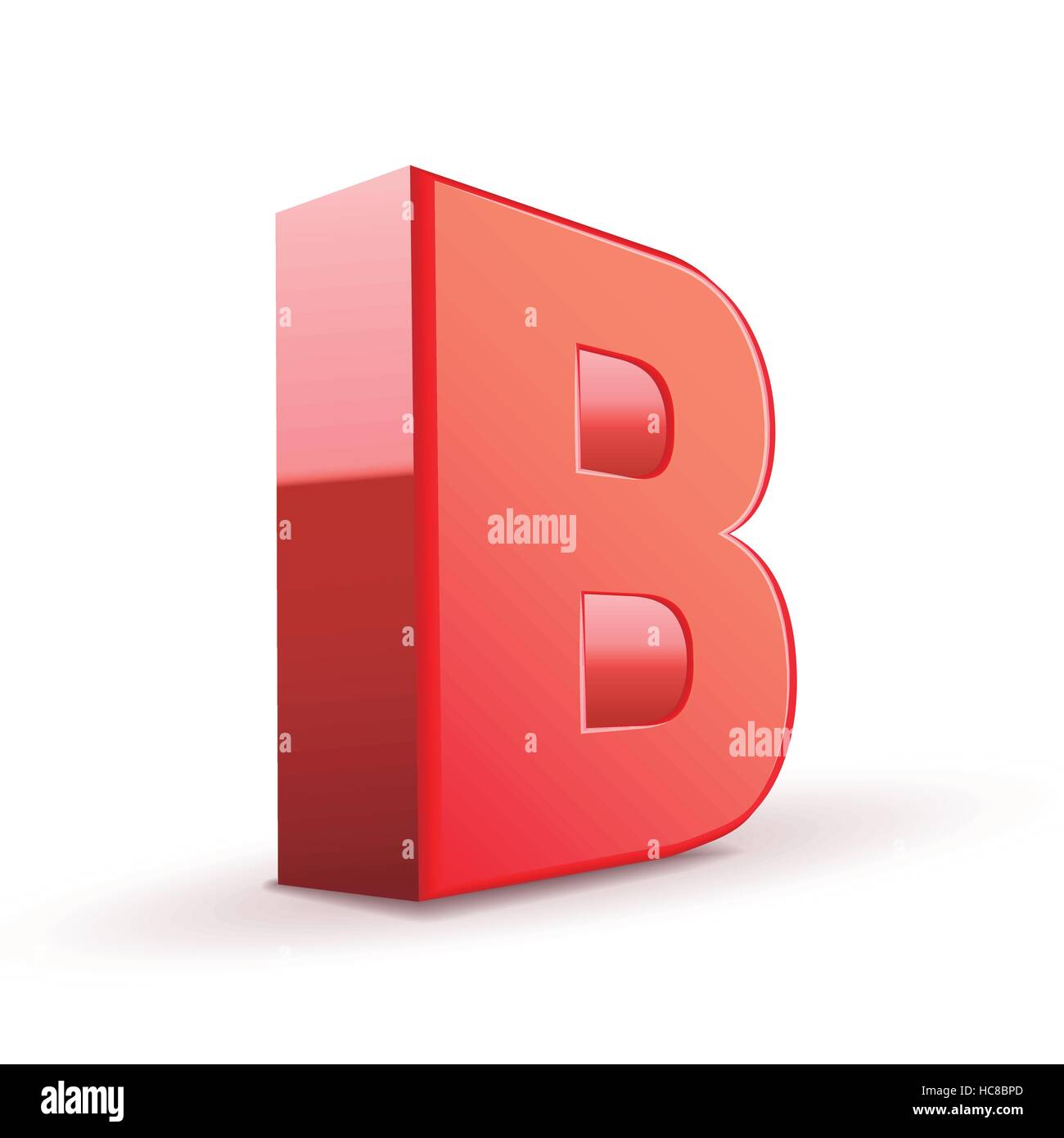 3d red letter B isolated white background Stock Vector Image & Art - Alamy