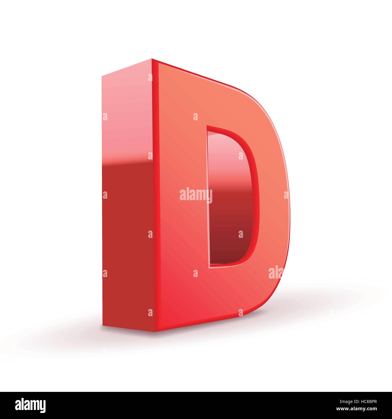 3d red letter D isolated white background Stock Vector Image & Art - Alamy