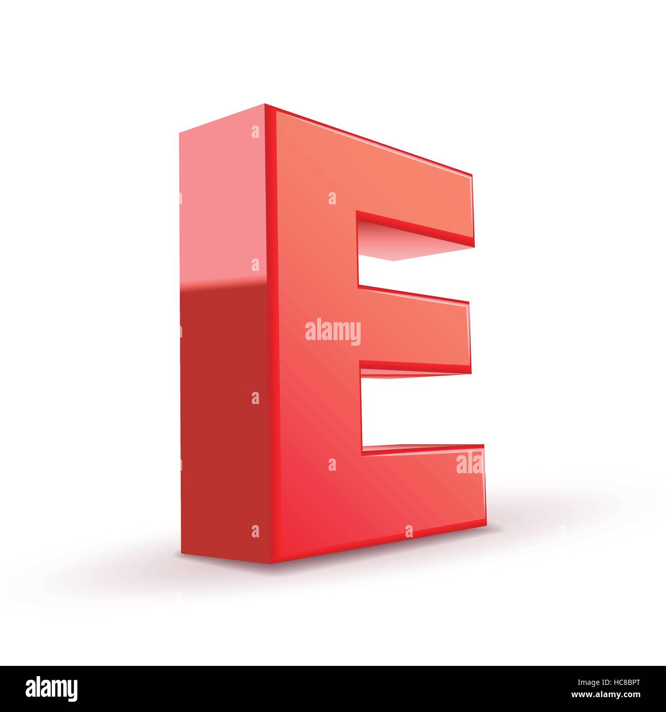 3d red letter E isolated white background Stock Vector Image & Art - Alamy