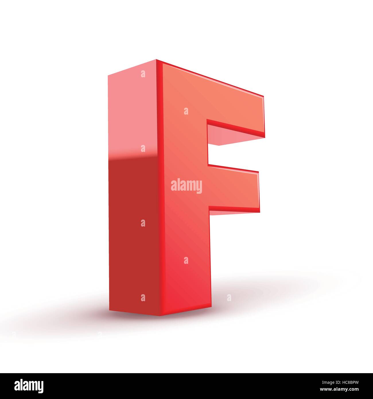 3d red letter F isolated white background Stock Vector Image & Art - Alamy