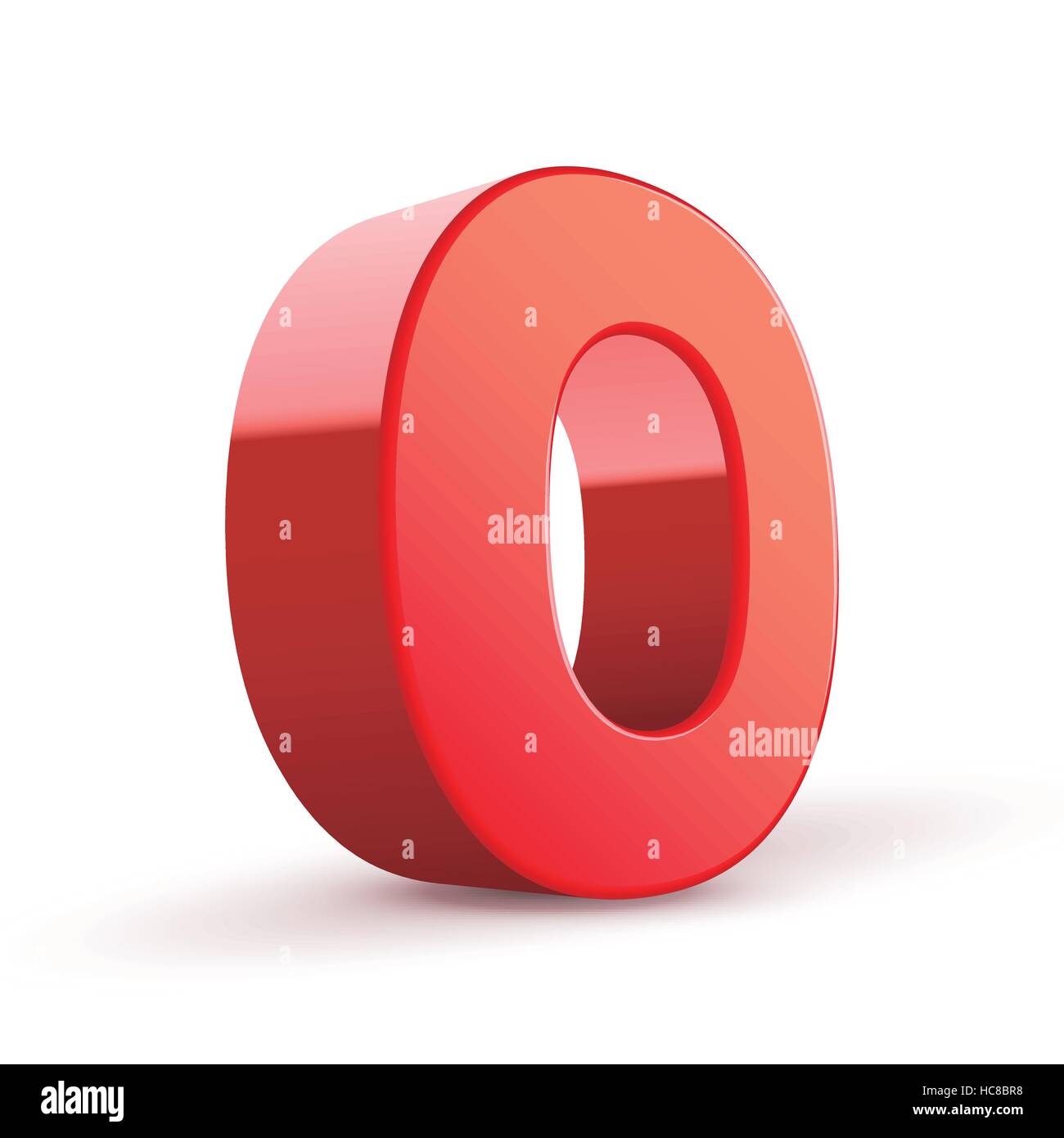 3d red letter O isolated white background Stock Vector Image & Art - Alamy