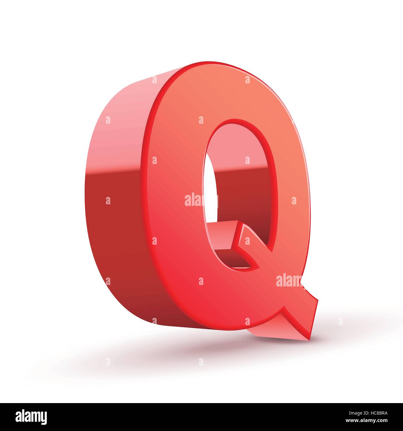 3d red letter Q isolated white background Stock Vector Image & Art - Alamy