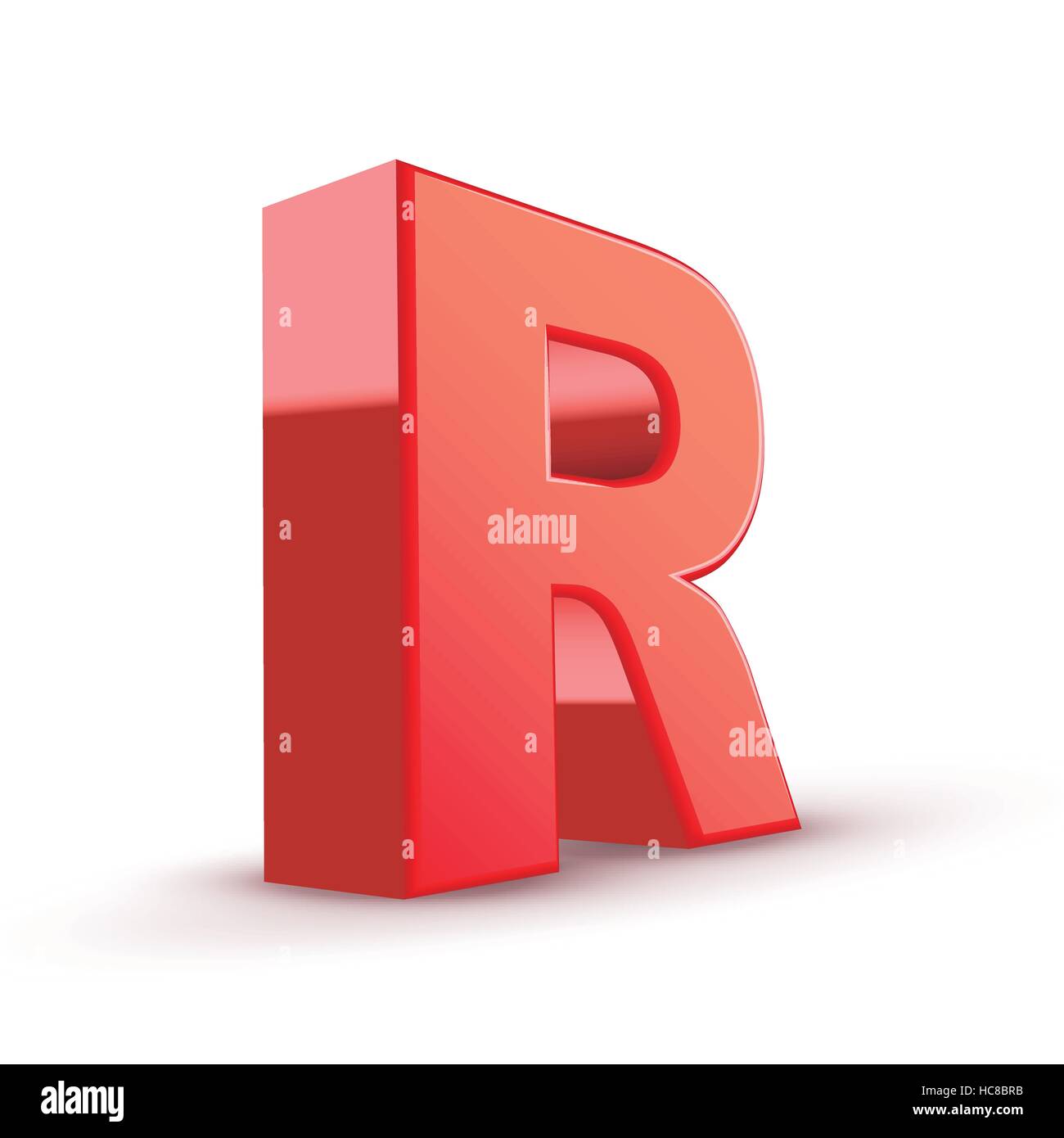 3d red letter R isolated white background Stock Vector Image & Art - Alamy