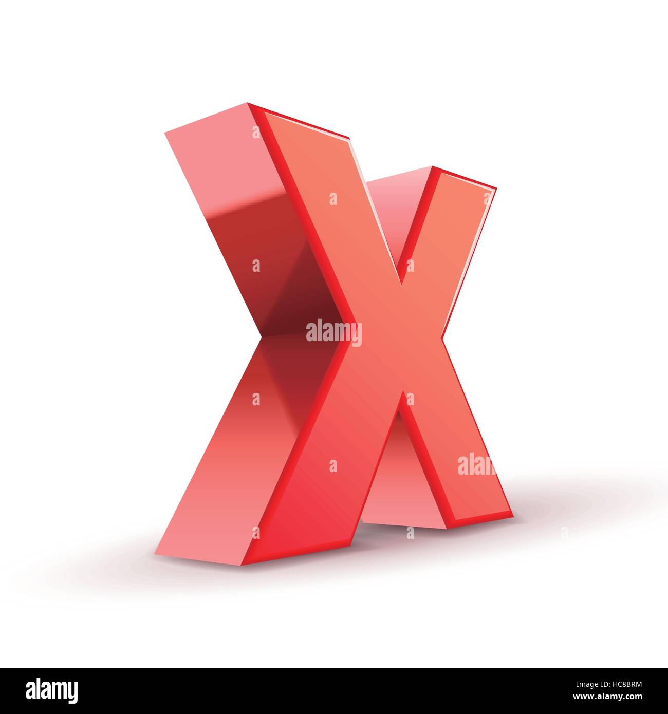 3d red letter X isolated white background Stock Vector Image & Art - Alamy