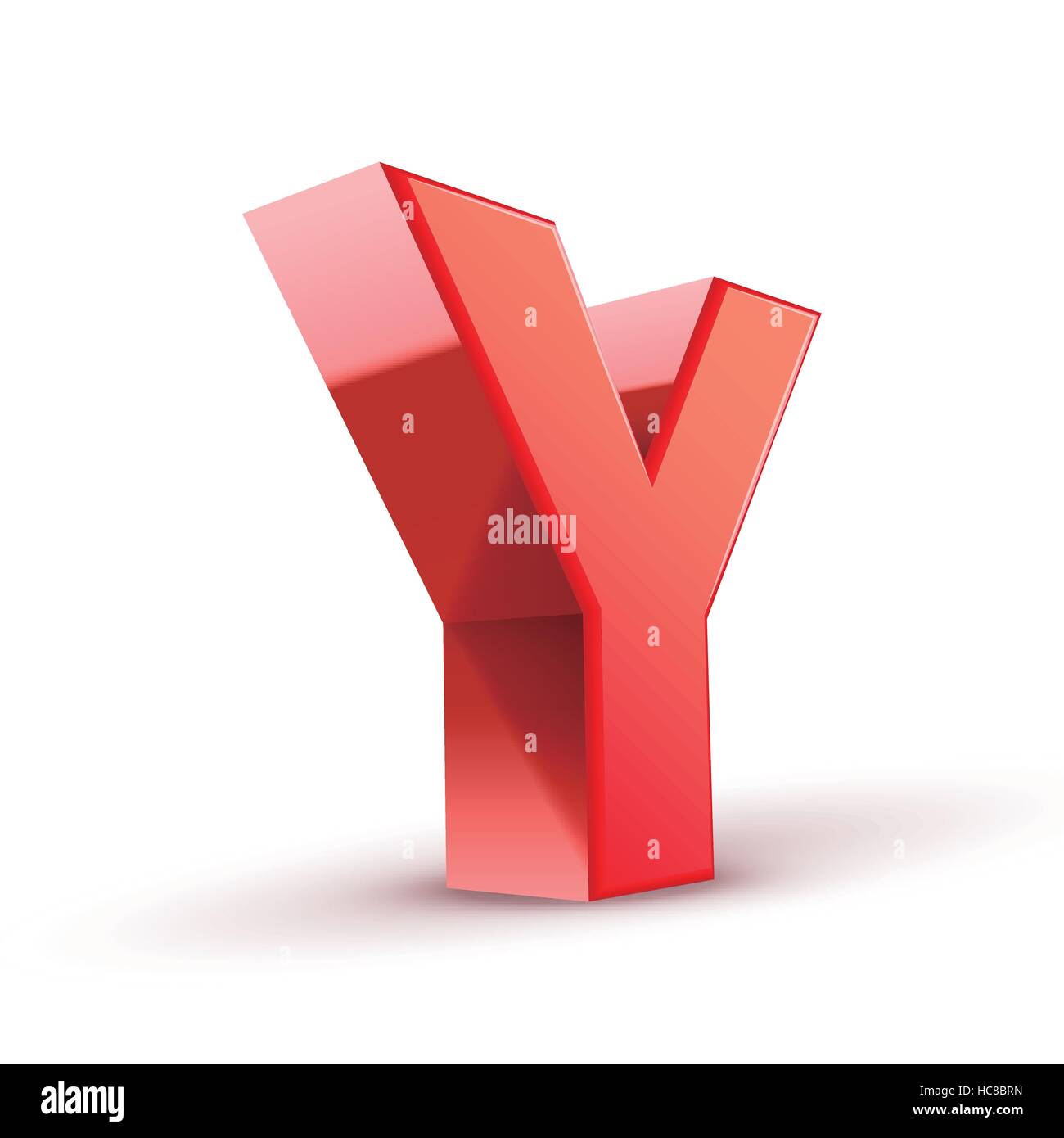 3d red letter Y isolated white background Stock Vector Image & Art - Alamy