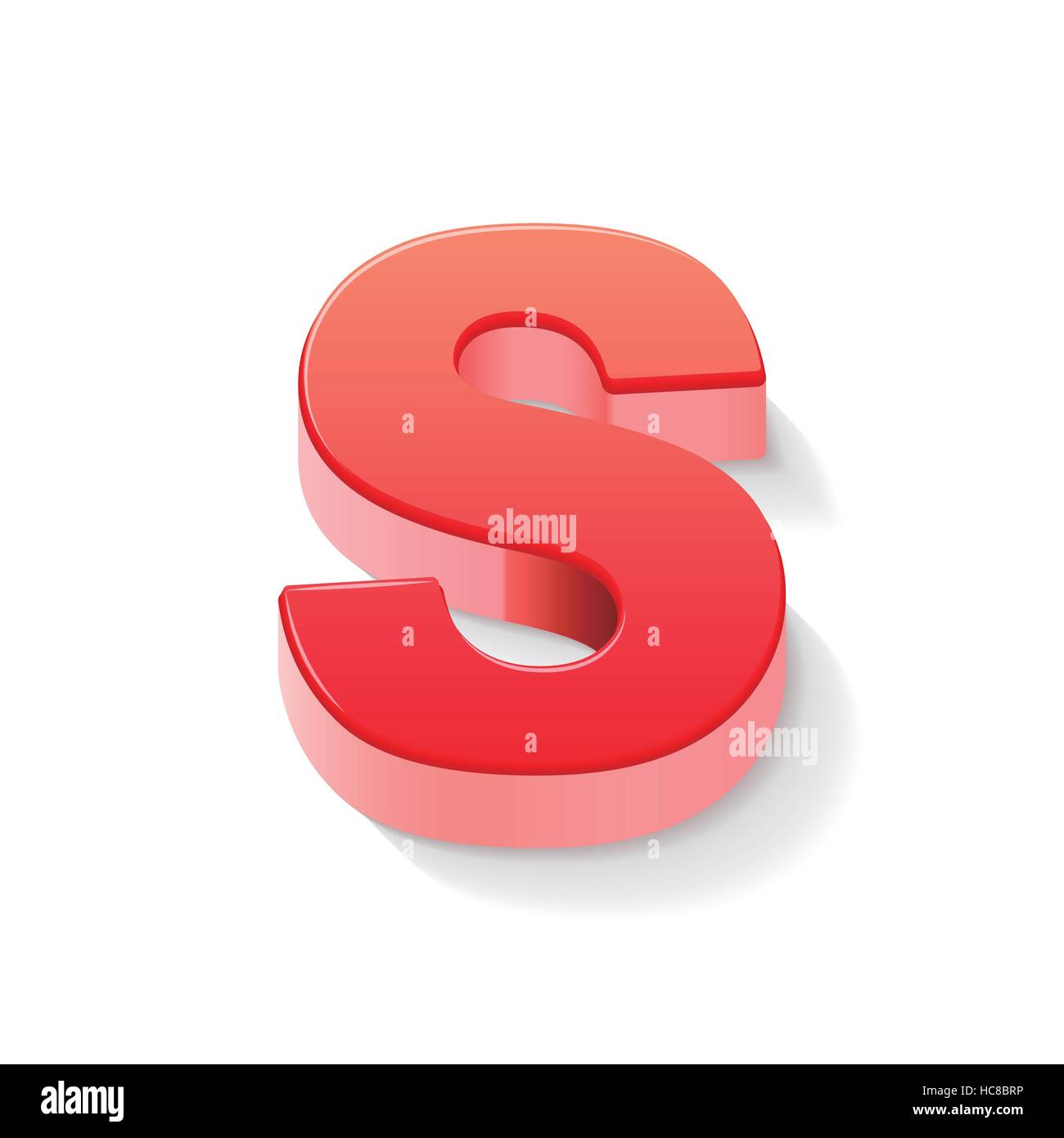 3d red letter S isolated white background Stock Vector Image & Art - Alamy
