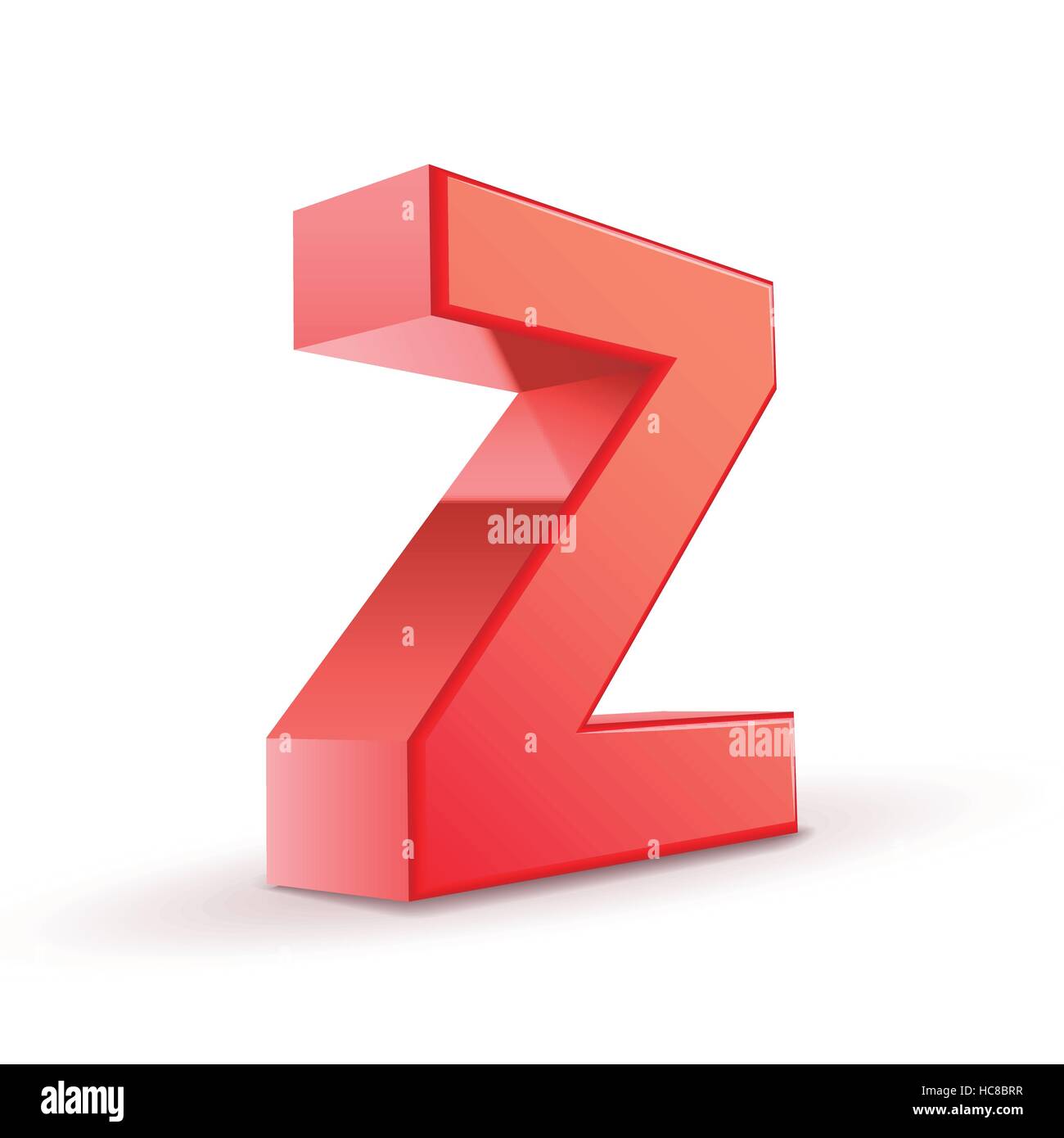 3d red letter Z isolated white background Stock Vector Image & Art - Alamy