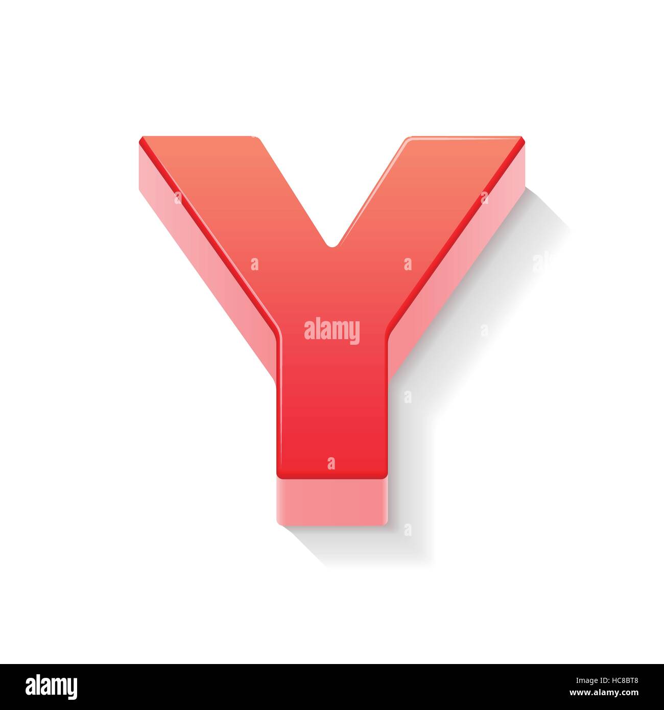 3d red letter Y isolated white background Stock Vector Image & Art - Alamy
