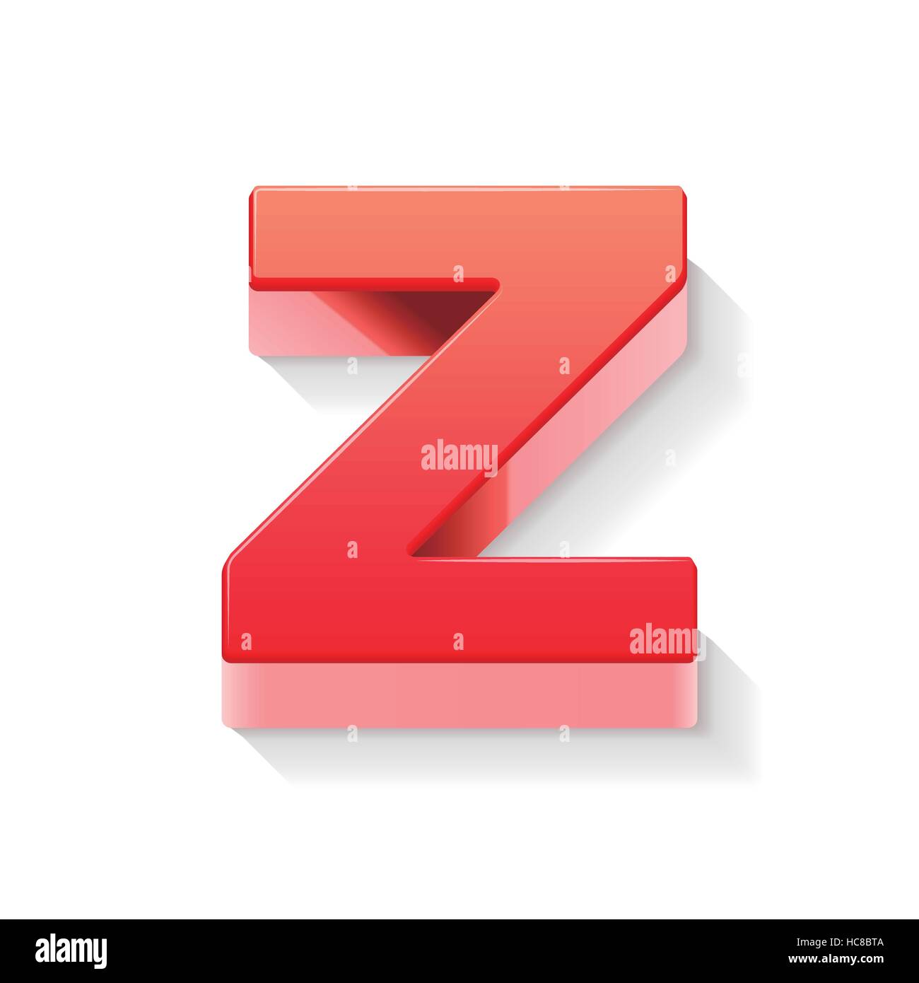 3d red letter Z isolated white background Stock Vector Image & Art - Alamy