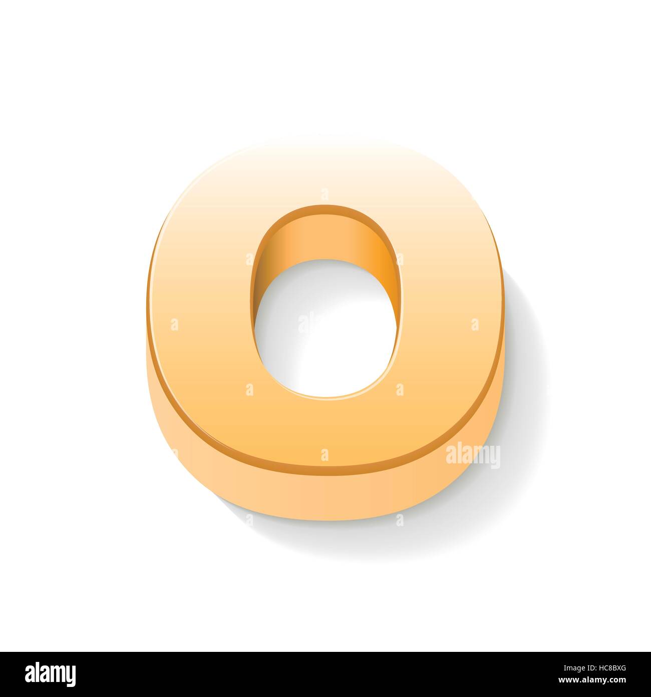 3d golden letter O isolated white background Stock Vector Image & Art ...