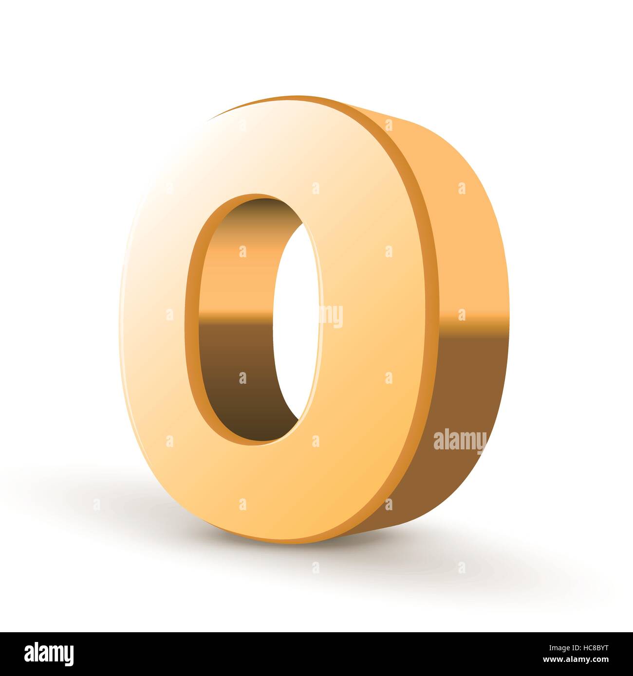 3d golden letter O isolated white background Stock Vector Image & Art ...