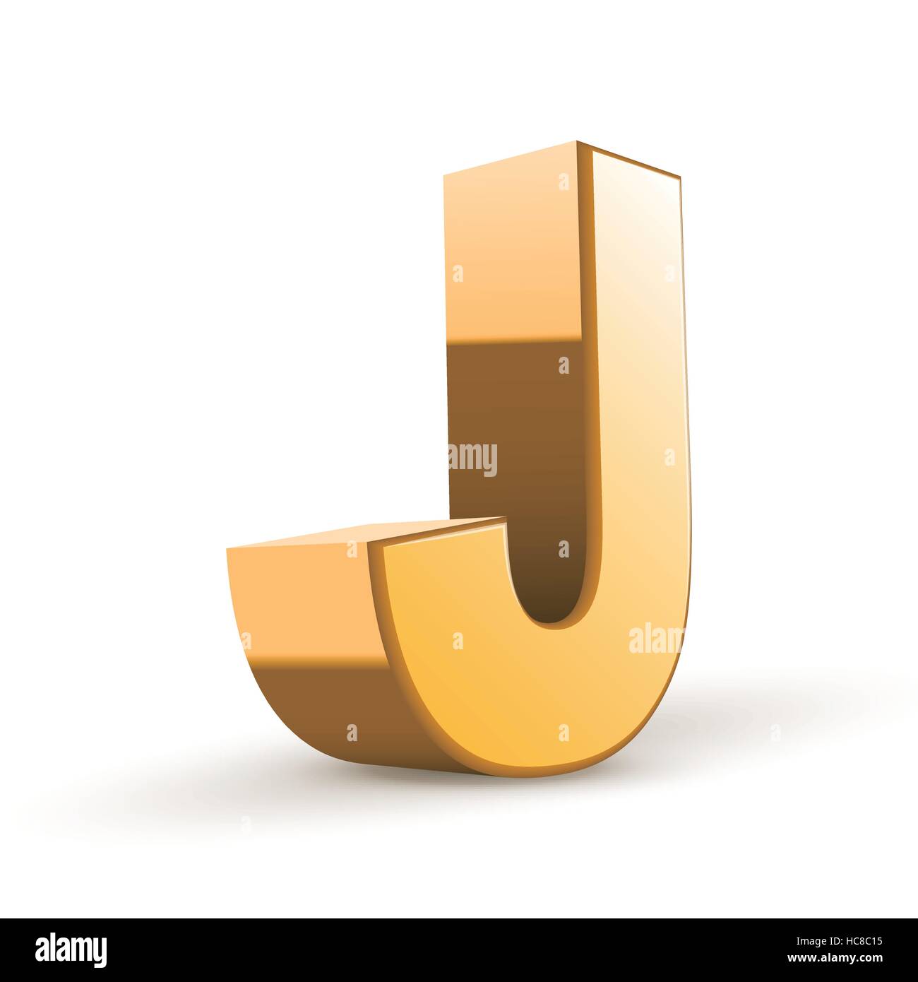 3d golden letter J isolated white background Stock Vector Image & Art ...