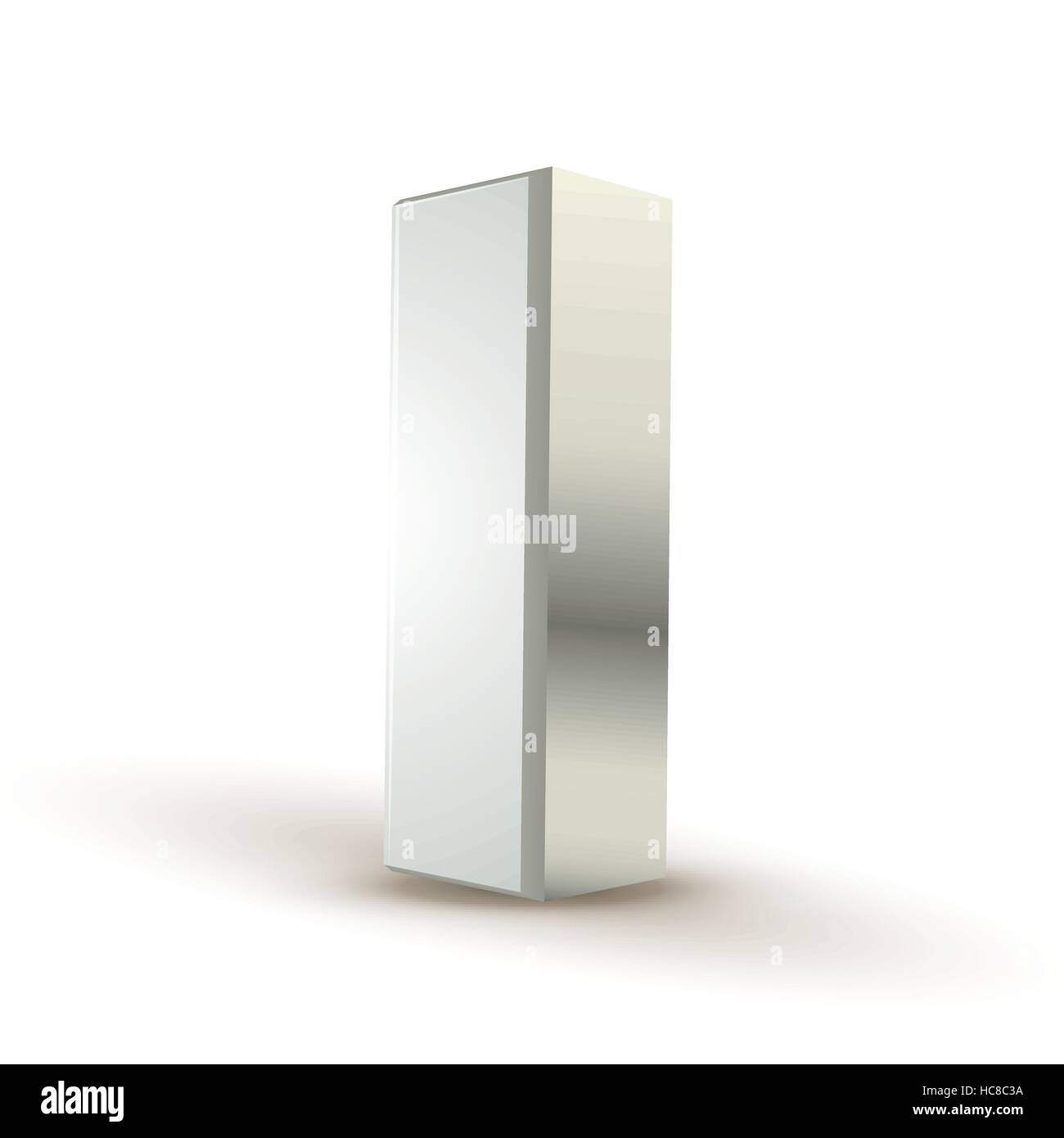 3d silver letter I isolated white background Stock Vector Image & Art ...