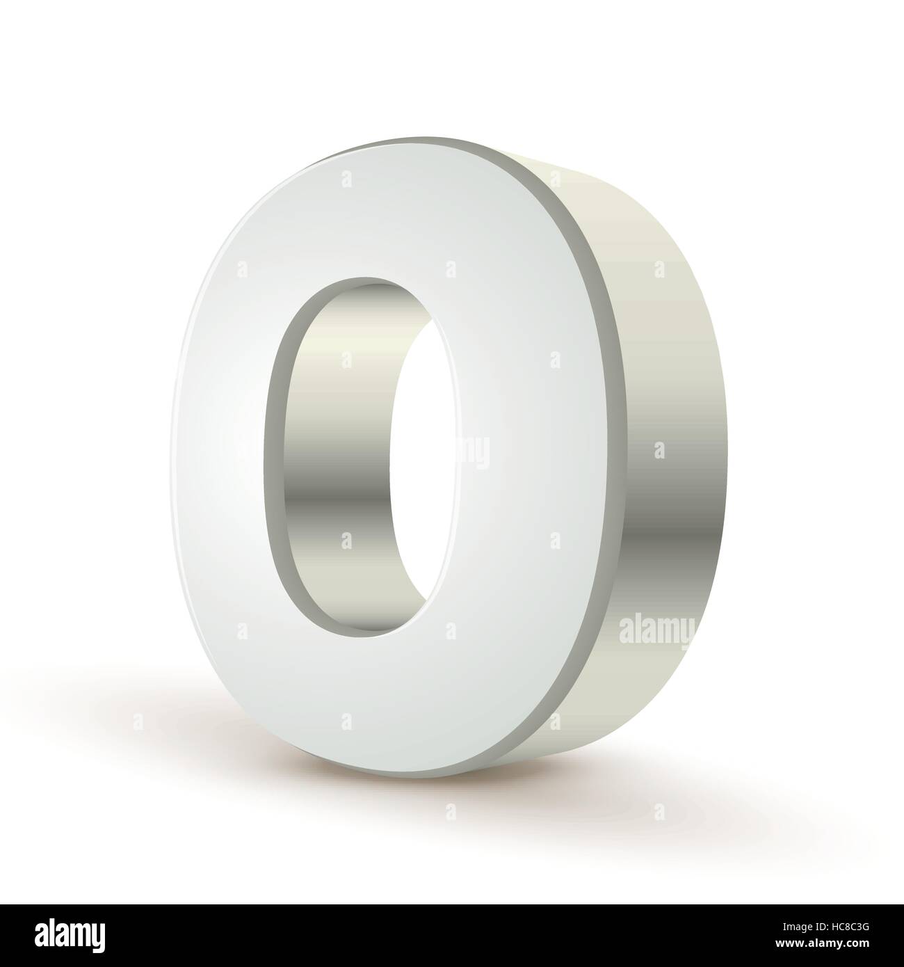 3d silver letter O isolated white background Stock Vector Image & Art ...