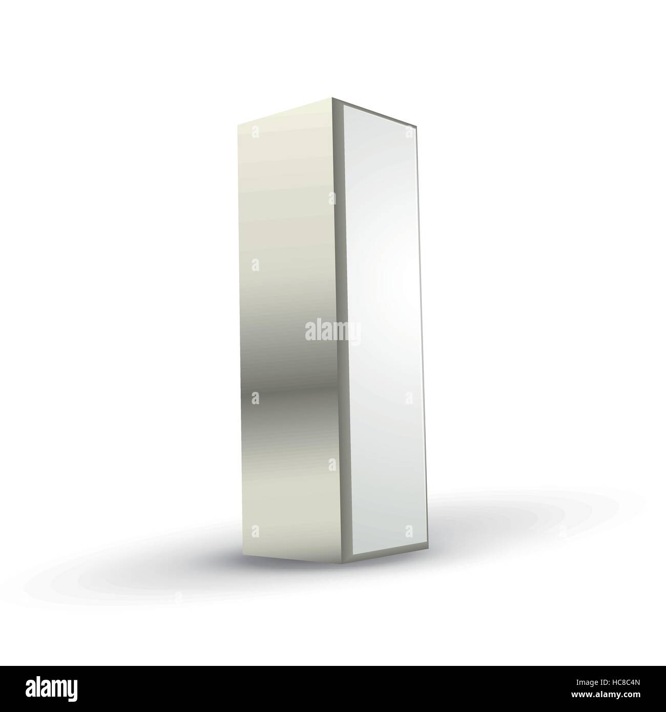 3d silver letter I isolated white background Stock Vector Image & Art ...