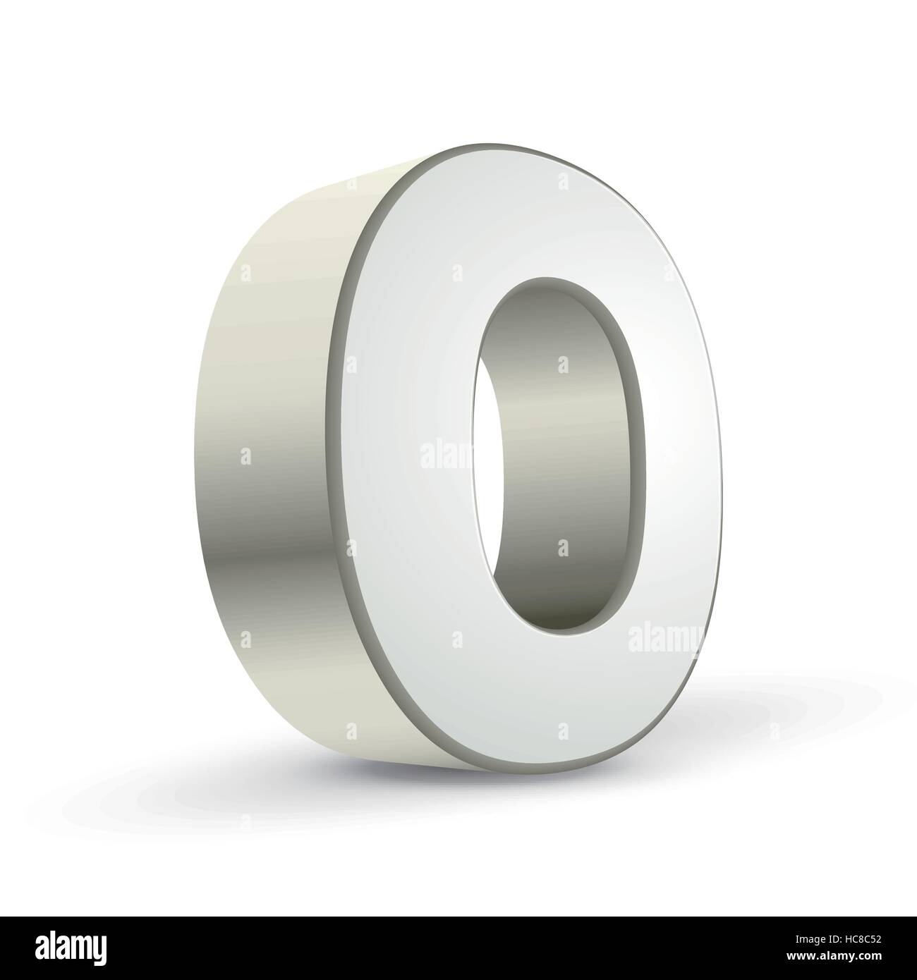 3d silver letter O isolated white background Stock Vector Image & Art ...