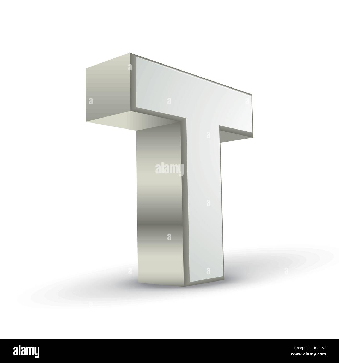 3d silver letter T isolated white background Stock Vector Image & Art ...