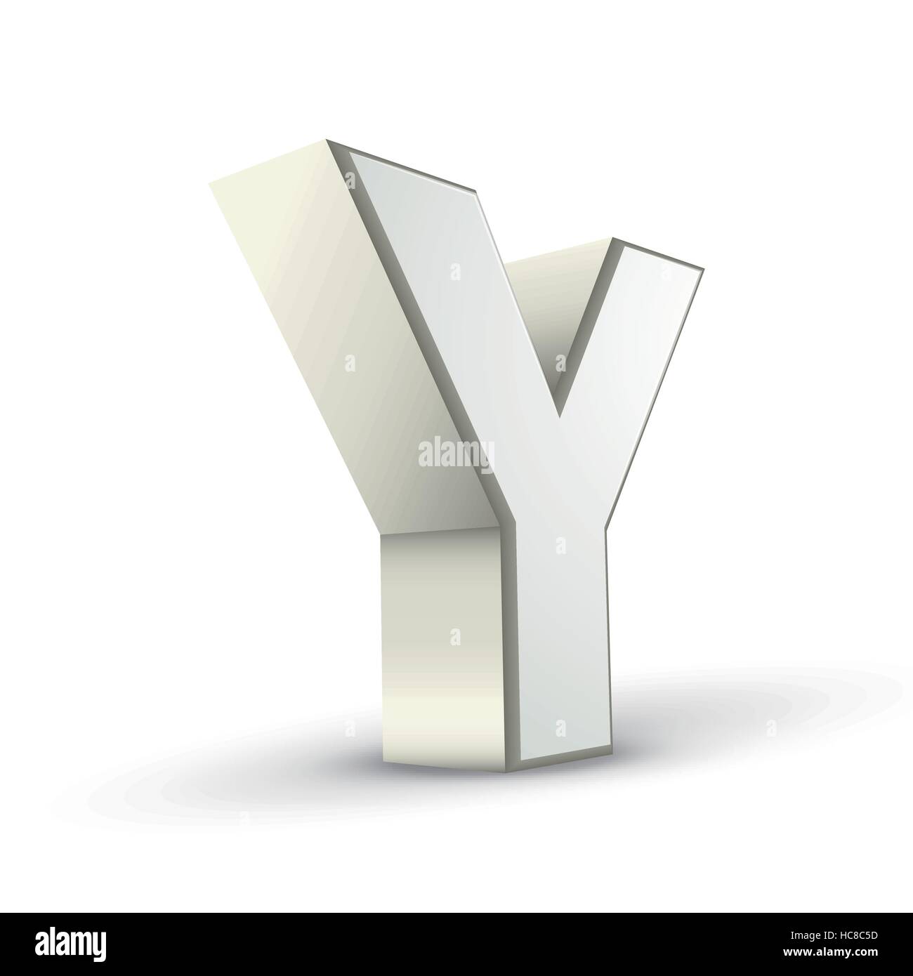 3d silver letter Y isolated white background Stock Vector Image & Art ...