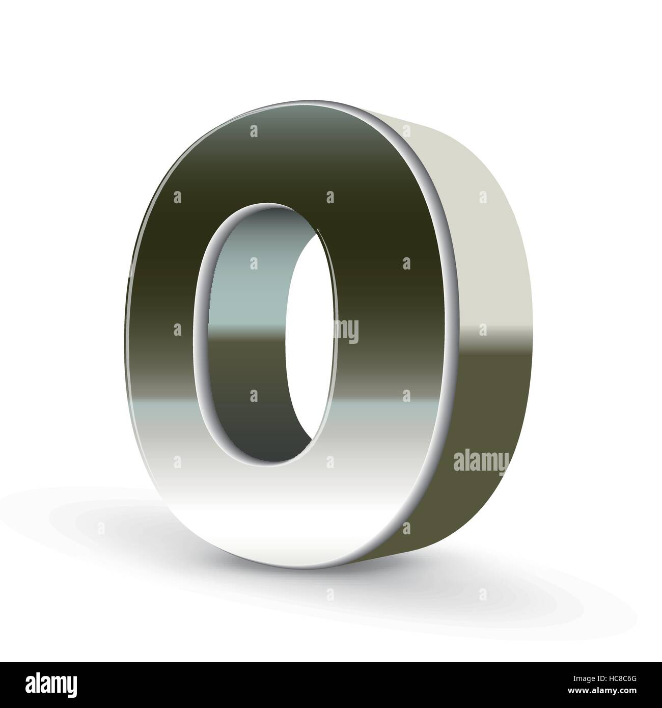 3d silver steel letter O isolated white background Stock Vector Image ...