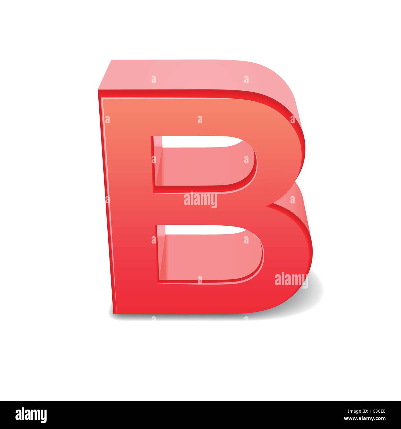 3d red letter B isolated on white background Stock Vector Image & Art ...