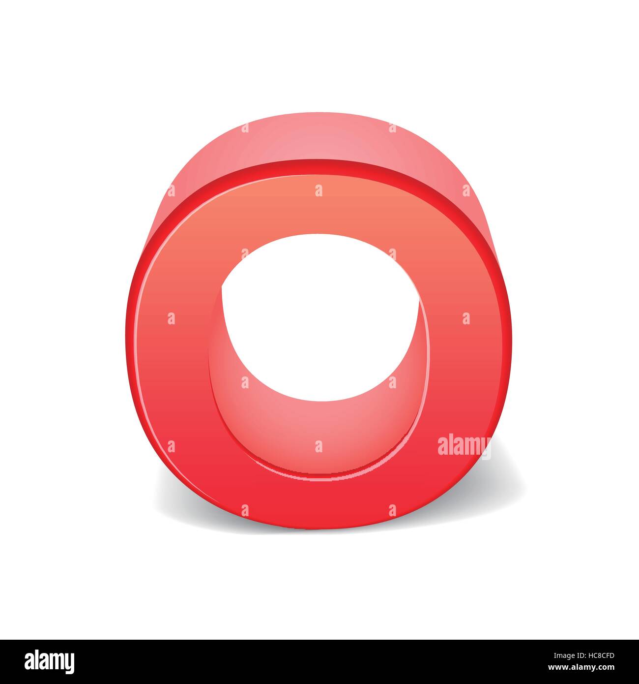 3d red letter O isolated on white background Stock Vector Image & Art ...