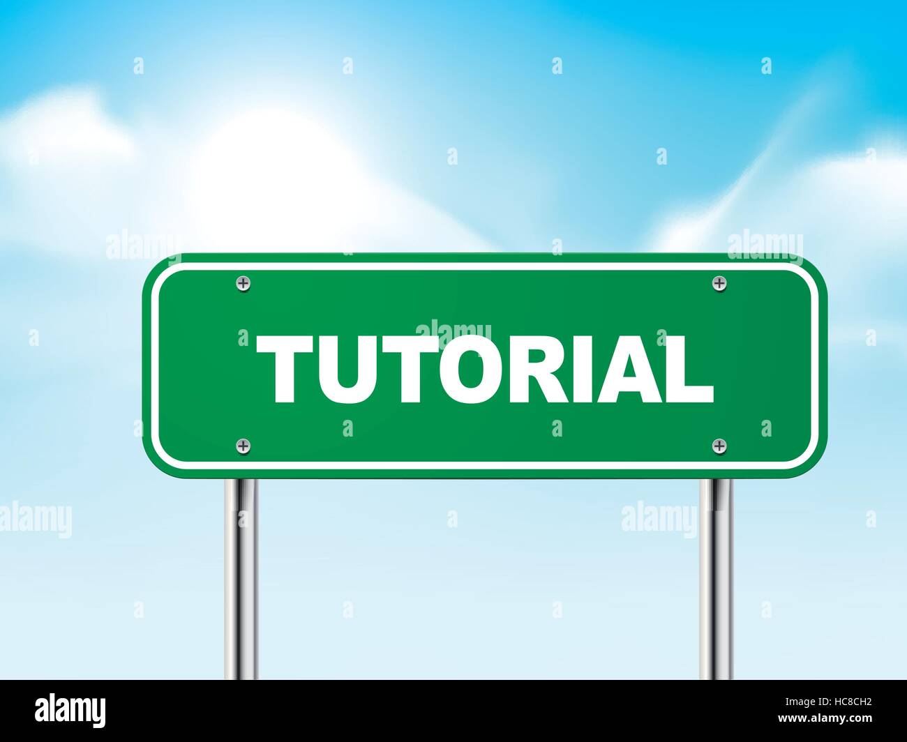 Tutorial road sign Stock Vector Images - Alamy