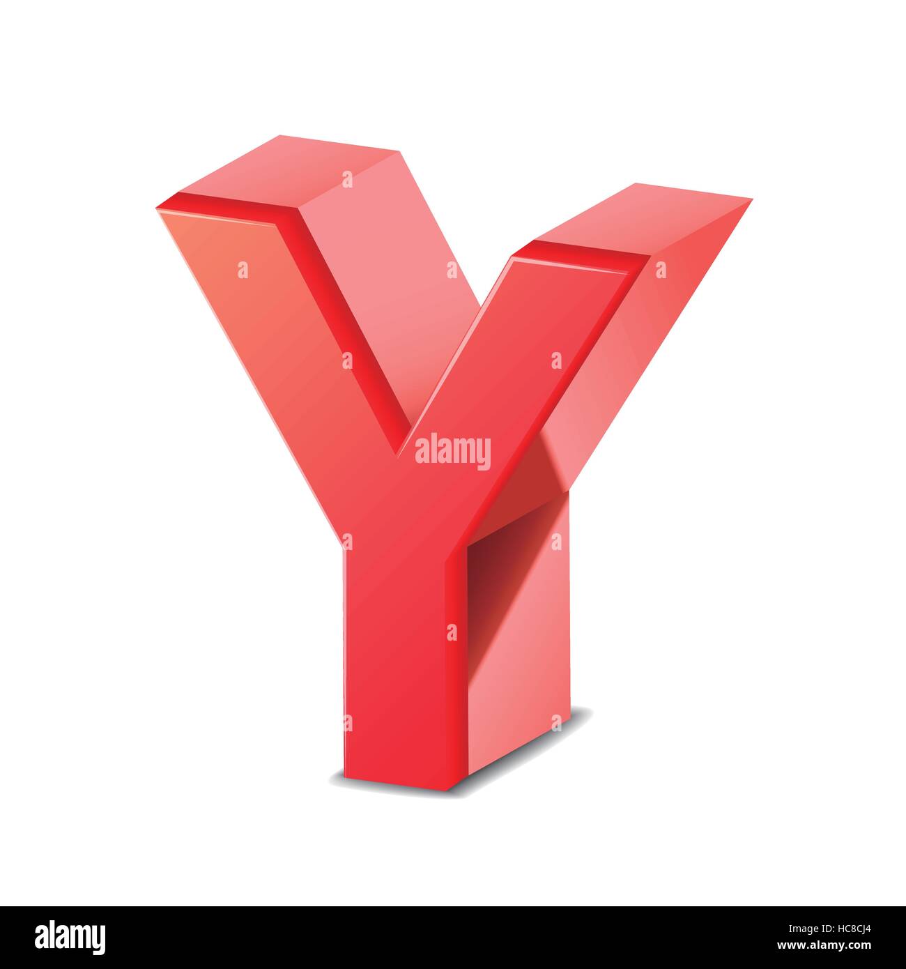 3d red letter Y isolated on white background Stock Vector Image & Art ...