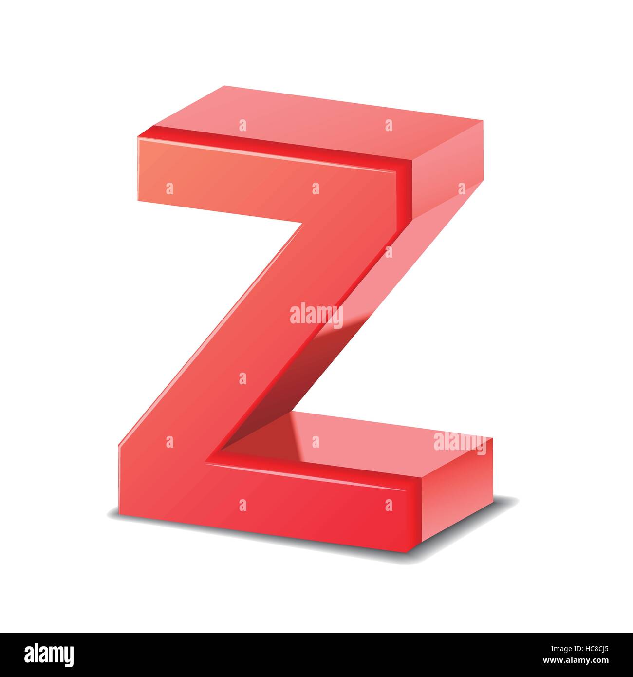3d red letter Z isolated on white background Stock Vector Image & Art ...