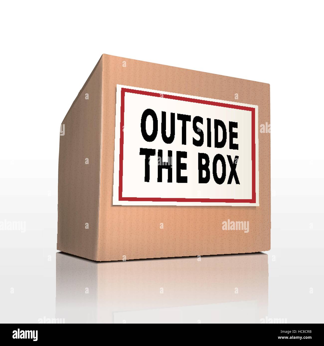Think outside a box Stock Vector Images - Alamy