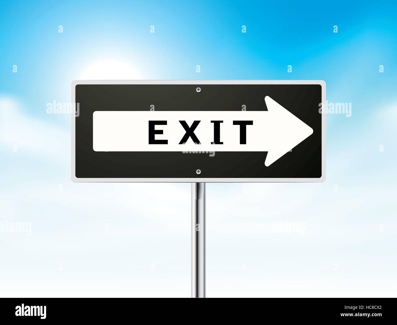 Point this way is exit Stock Vector Images - Alamy