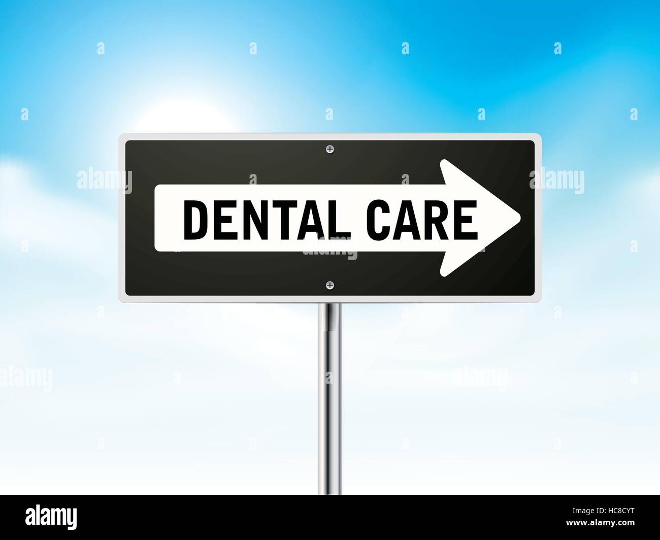 Dental care road sign Stock Vector Images - Alamy